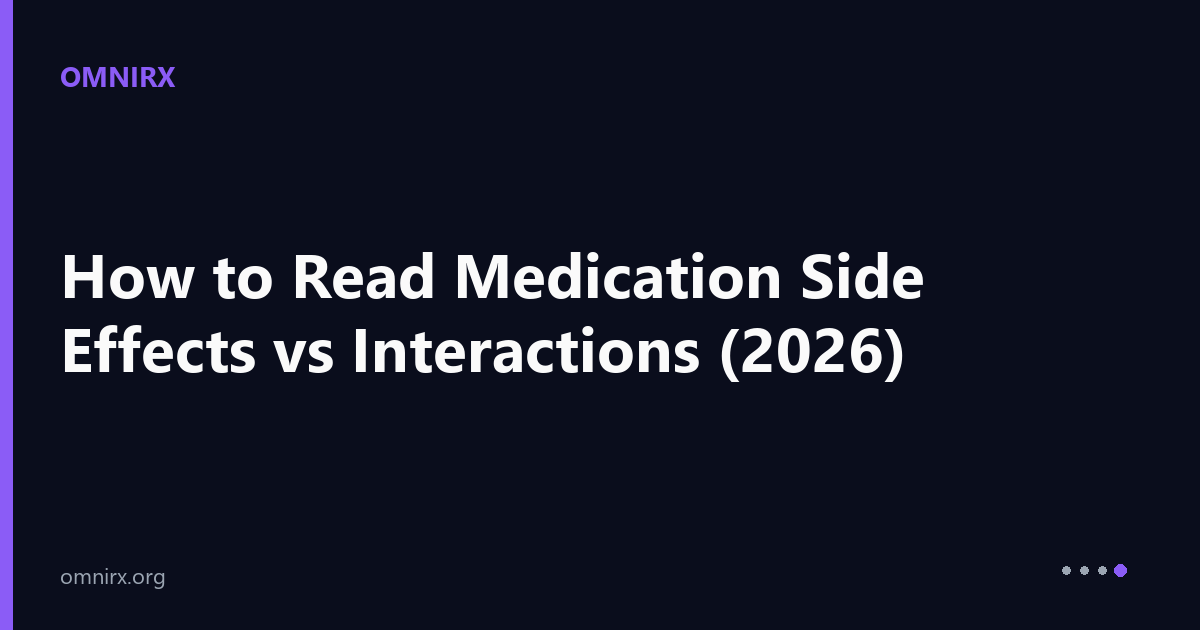 How to Read Medication Side Effects vs. Interactions (2026) -- OmniRx